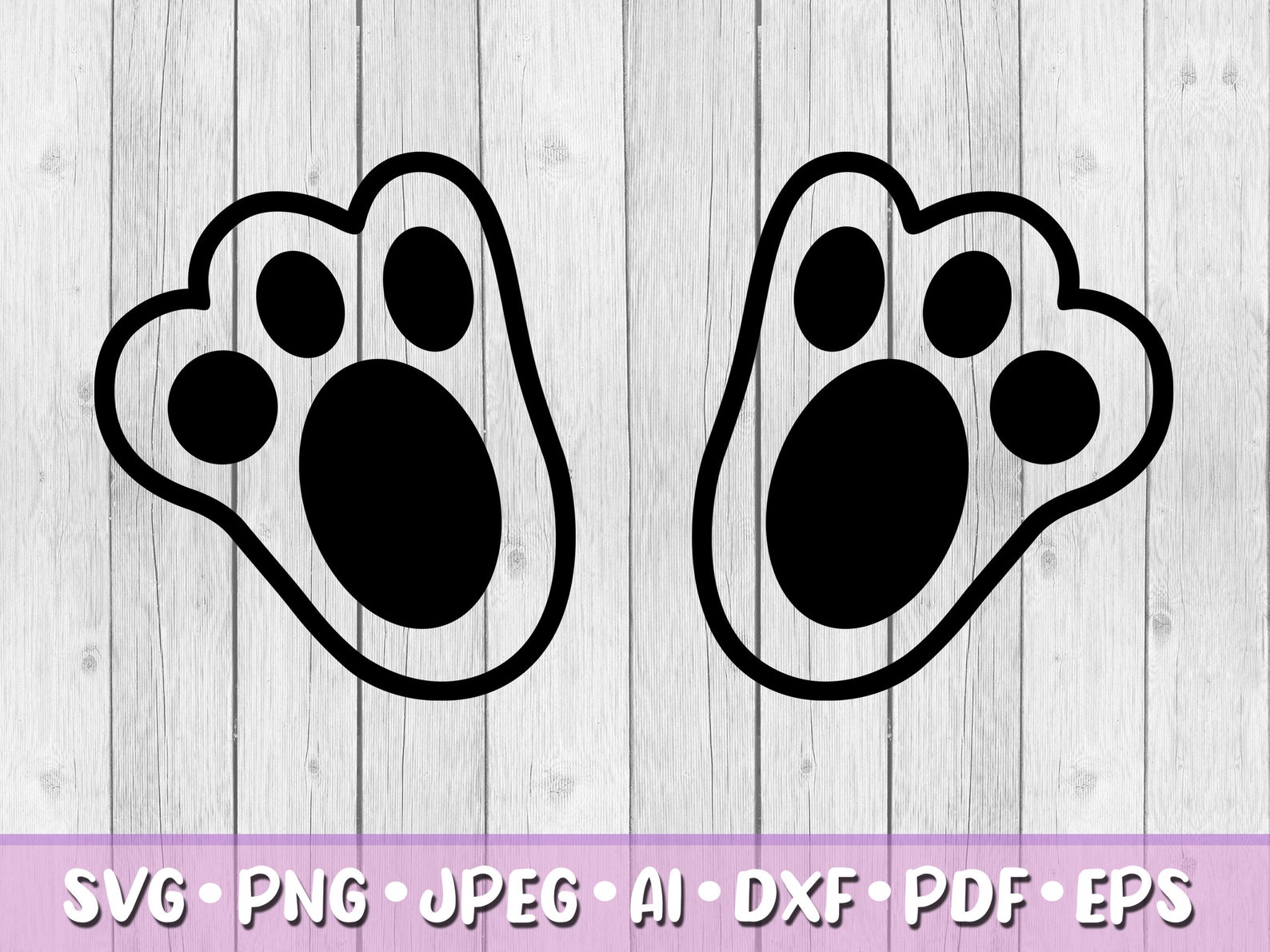 Bunny Feet SVG, Digital Download, Svg, Jpeg, Png, Dxf, Eps, Ai, Easter ...