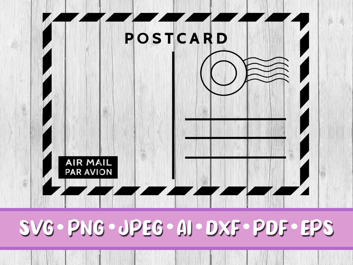 Postcard SVG Digital Download Svg Jpeg Png Dxf Eps Ai | Etsy