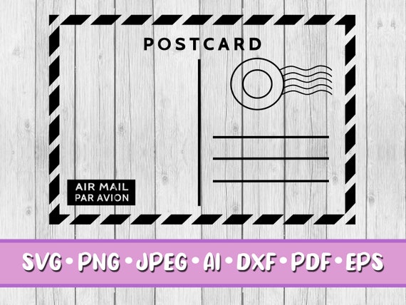 Postcard SVG Digital Download Svg Jpeg Png Dxf Eps Ai | Etsy