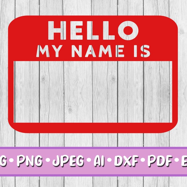 Hi My Name Is - Etsy