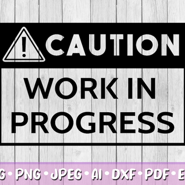 Work in Progress Sign - Etsy