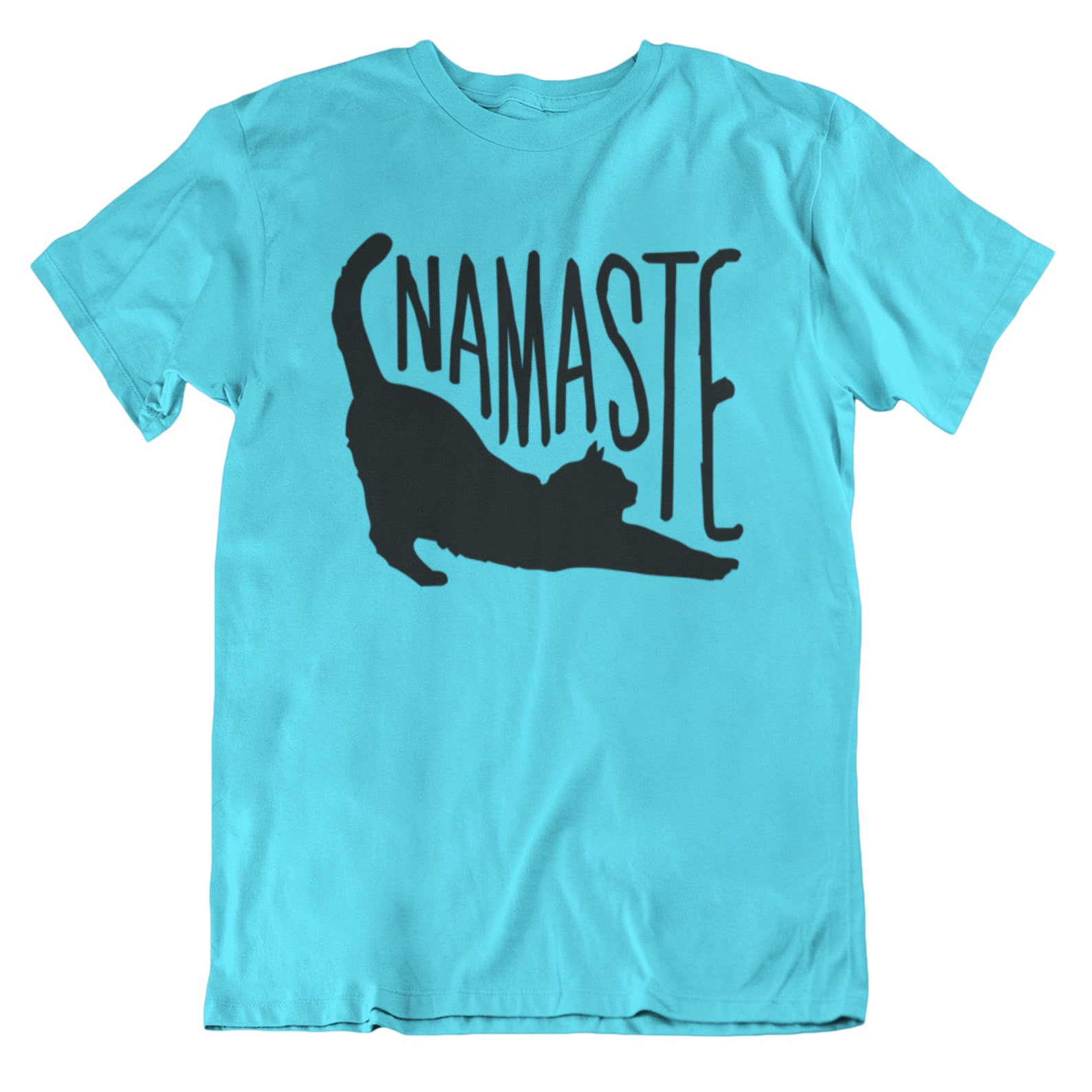 Namaste Cat Graphic Tees Funny Shirts Mens Tshirt Graphic - Etsy