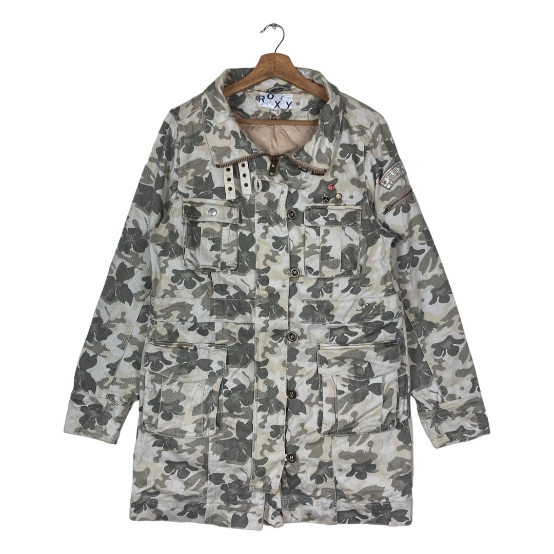 Vintage Roxy Surfing Floral Camouflage Pattern Field Jacket - Etsy