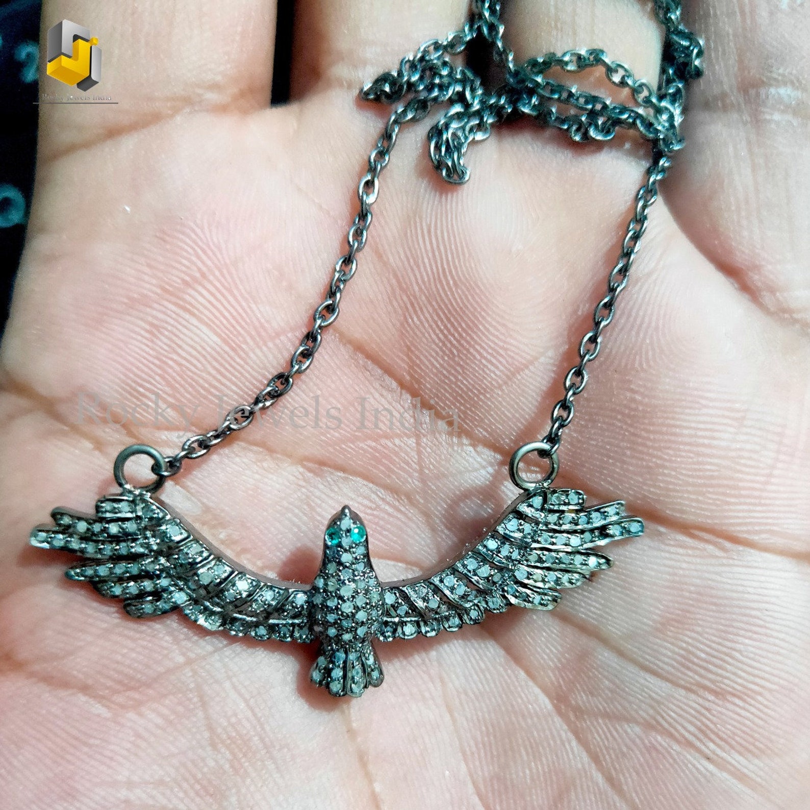 18inch 925 Sterling Silver Pave Setting Natural Diamond - Etsy