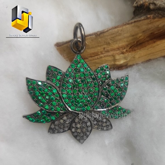 925 Sterling Silver Pave Setting Natural Diamond Beautiful | Etsy