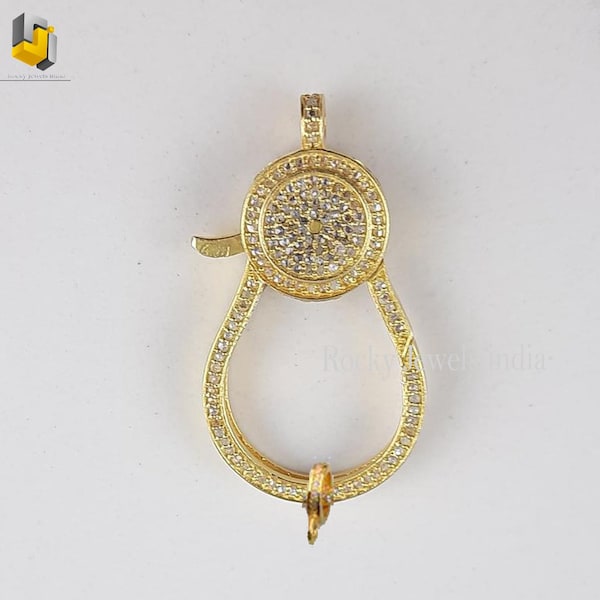 Gold Diamond Clasp - Etsy