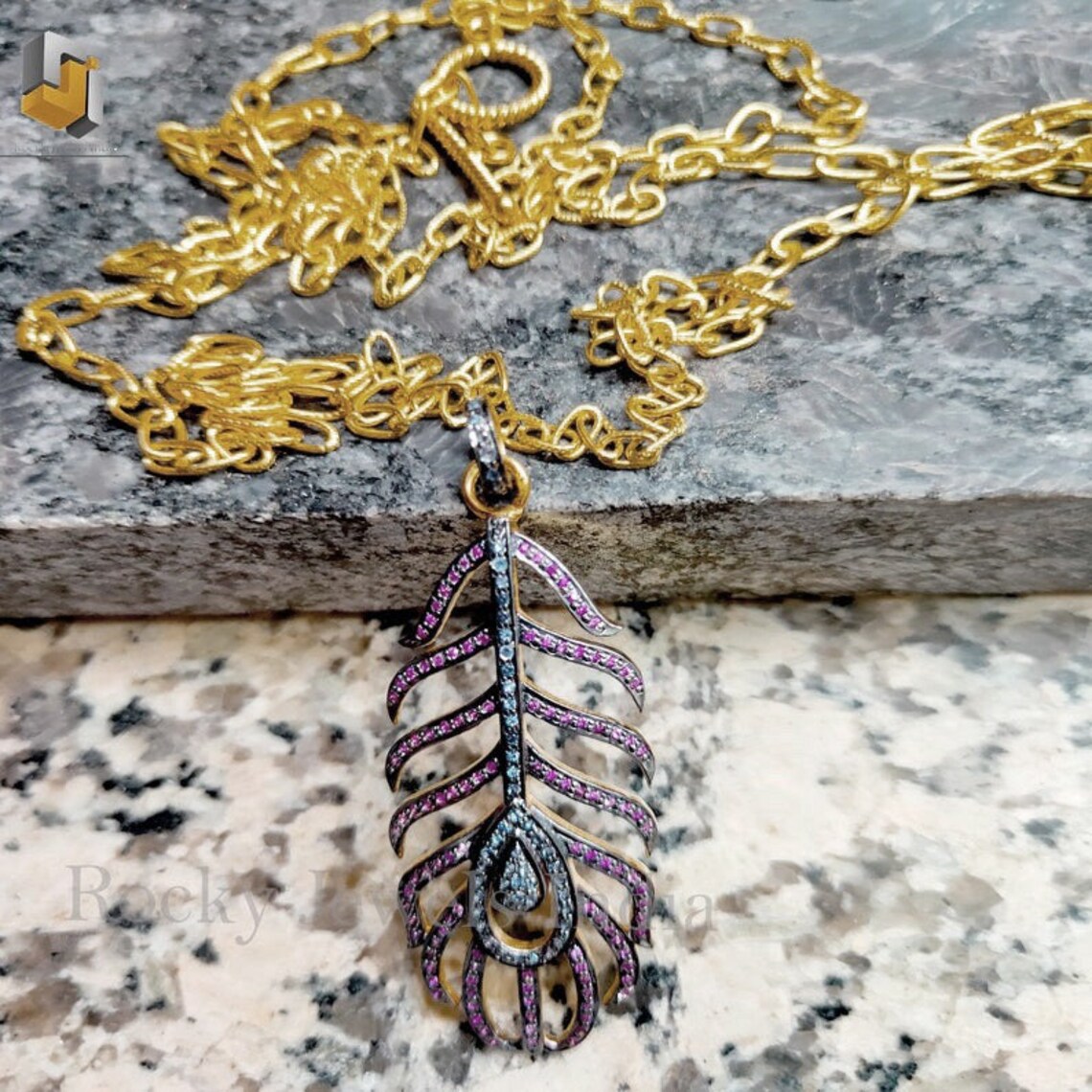 36inch Yellow Gold Gorgeous Necklace 925 Sterling Silver - Etsy
