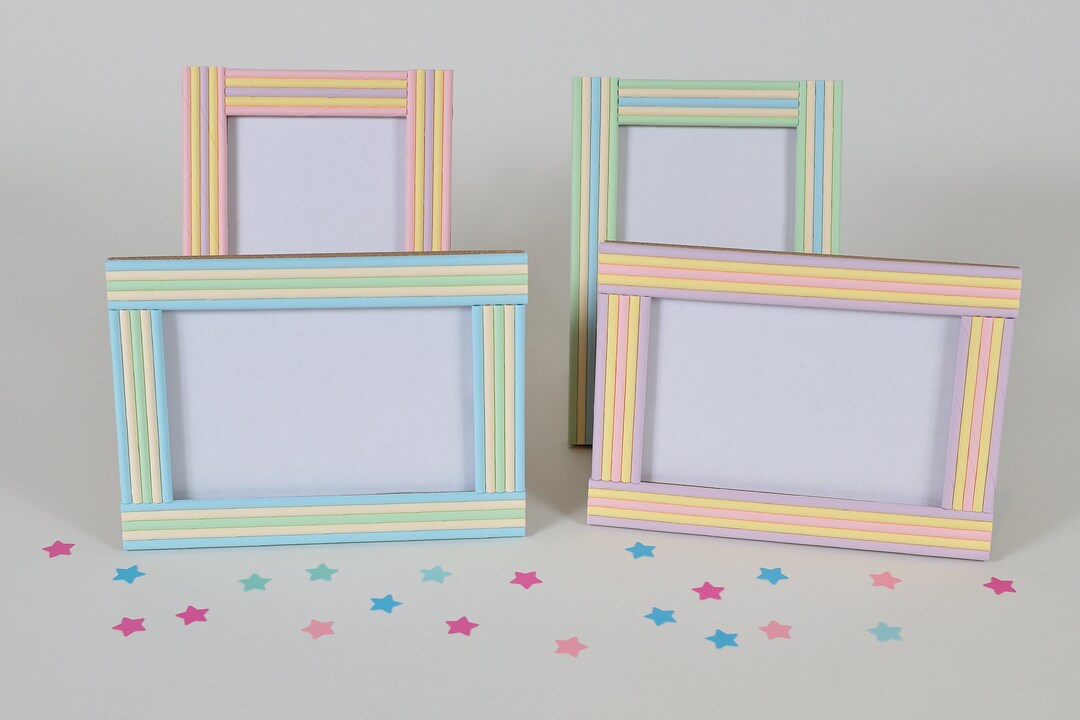 Recycled Pastel Copy Paper Boy/ Girl Photo Frame Paper Frame 4 X 6 ...