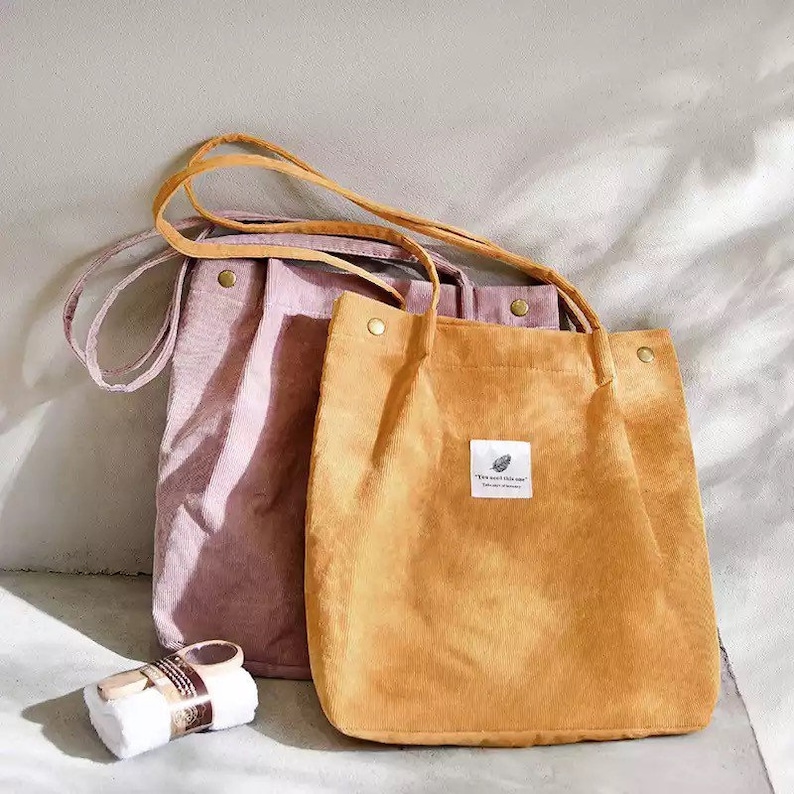 Corduroy Tote Bag Etsy