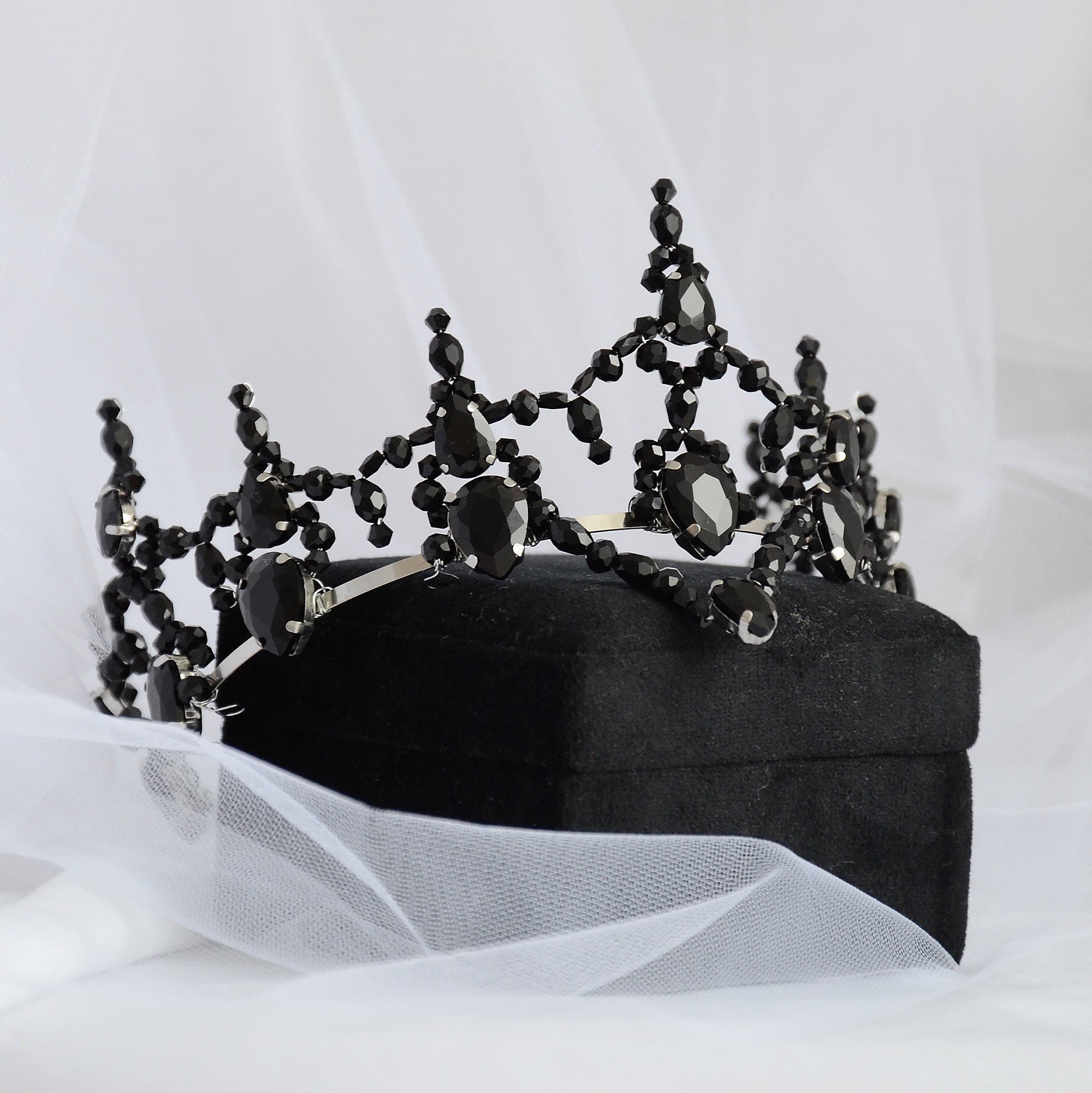 Black Swan Ballet Crown, Tiara, Gothic Crown, Odile Hairpiece, Black ...