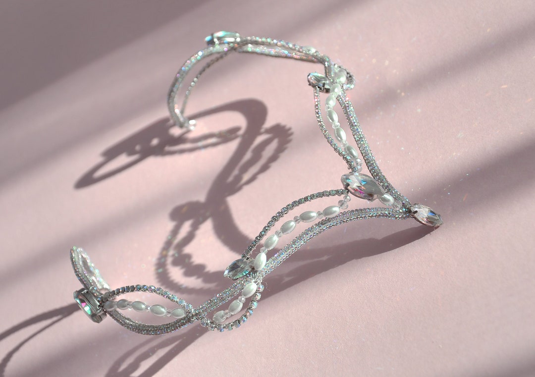 Bayadere, the Shadow Ballet Tiara, Ballet Headpiece, Arabian Crown, Silver Ballet Tiara, Medora ...