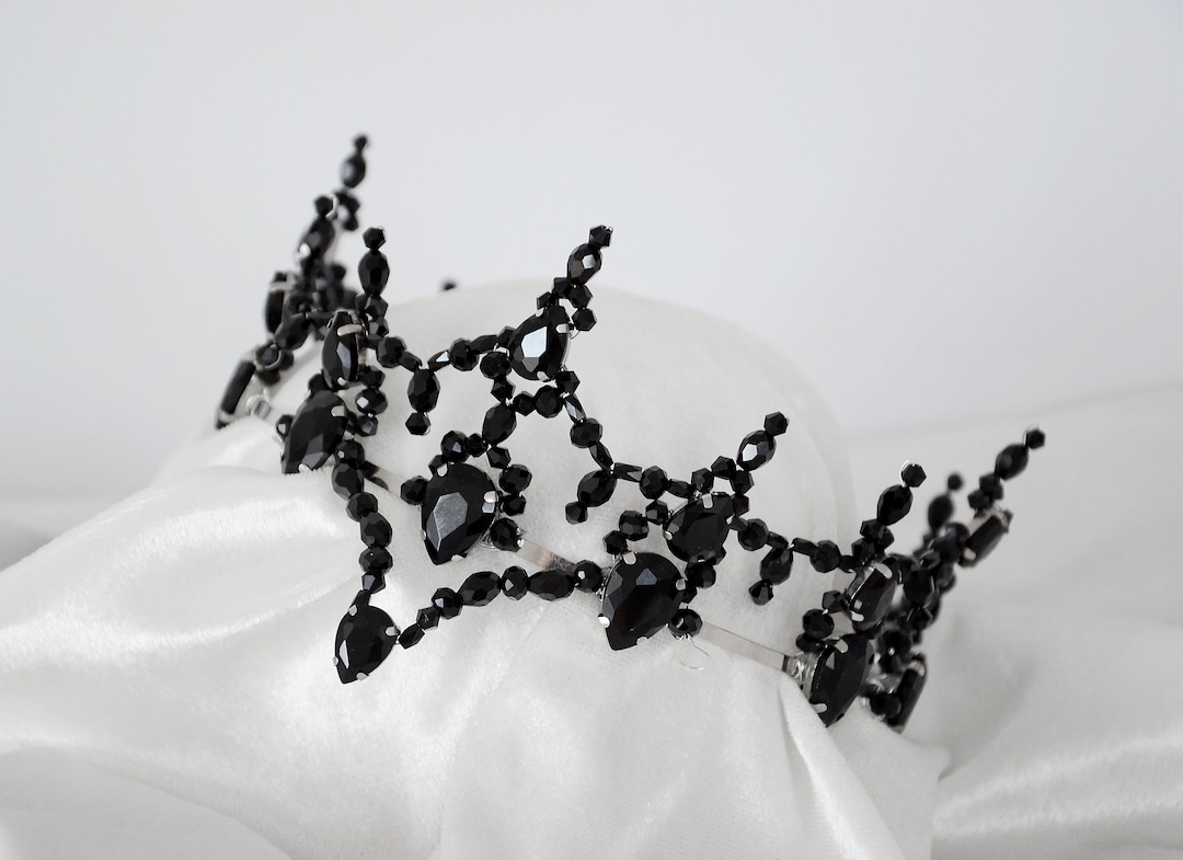 Black Swan Ballet Crown, Tiara, Gothic Crown, Odile Hairpiece, Black ...