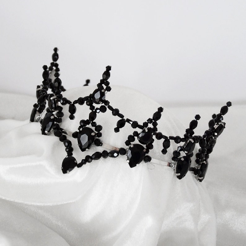Black Swan Ballet Crown, Tiara, Gothic Crown, Odile Hairpiece, Black ...