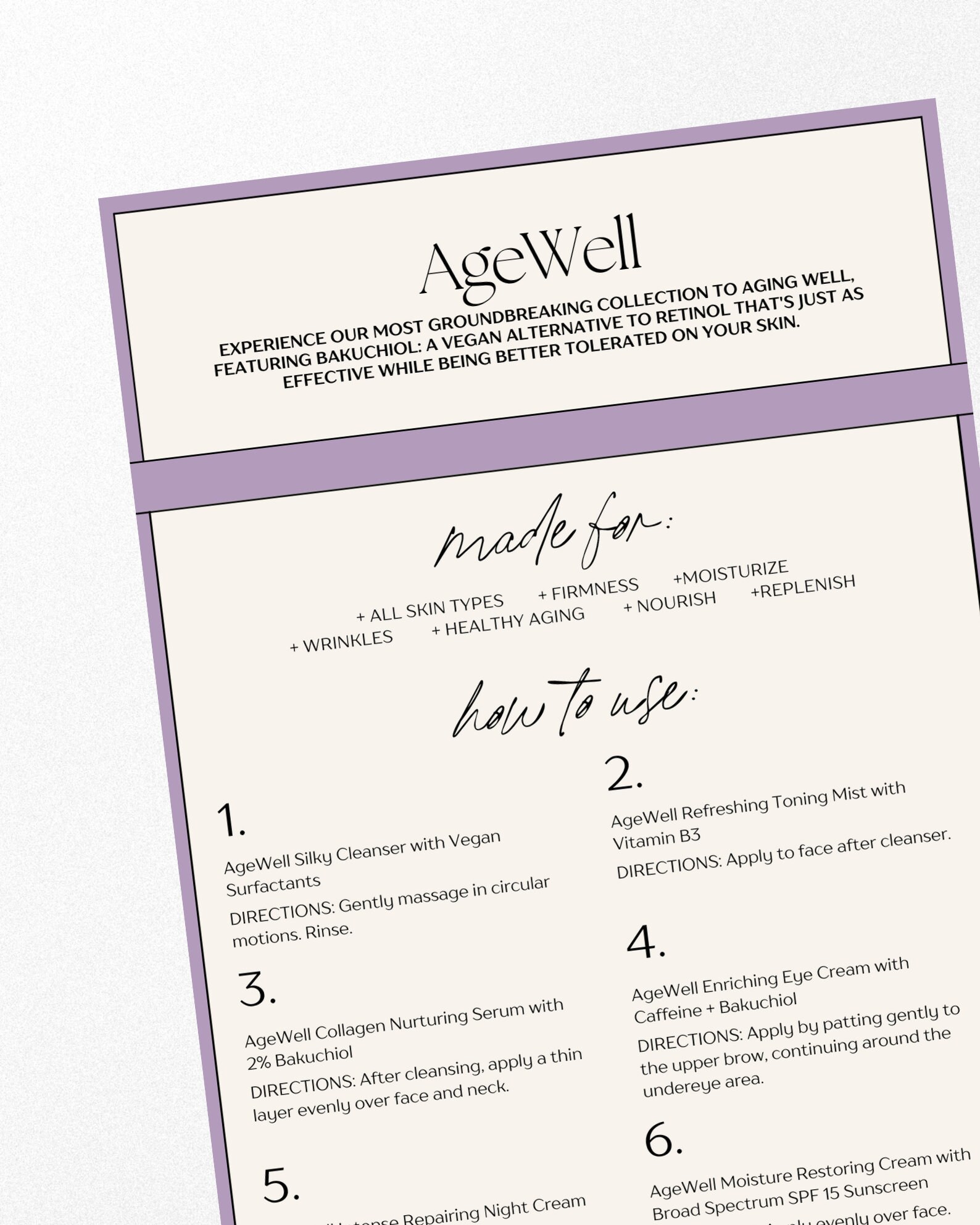 NEW Arbonne Agewell Regimen Tip Card Download Print - Etsy Hong Kong