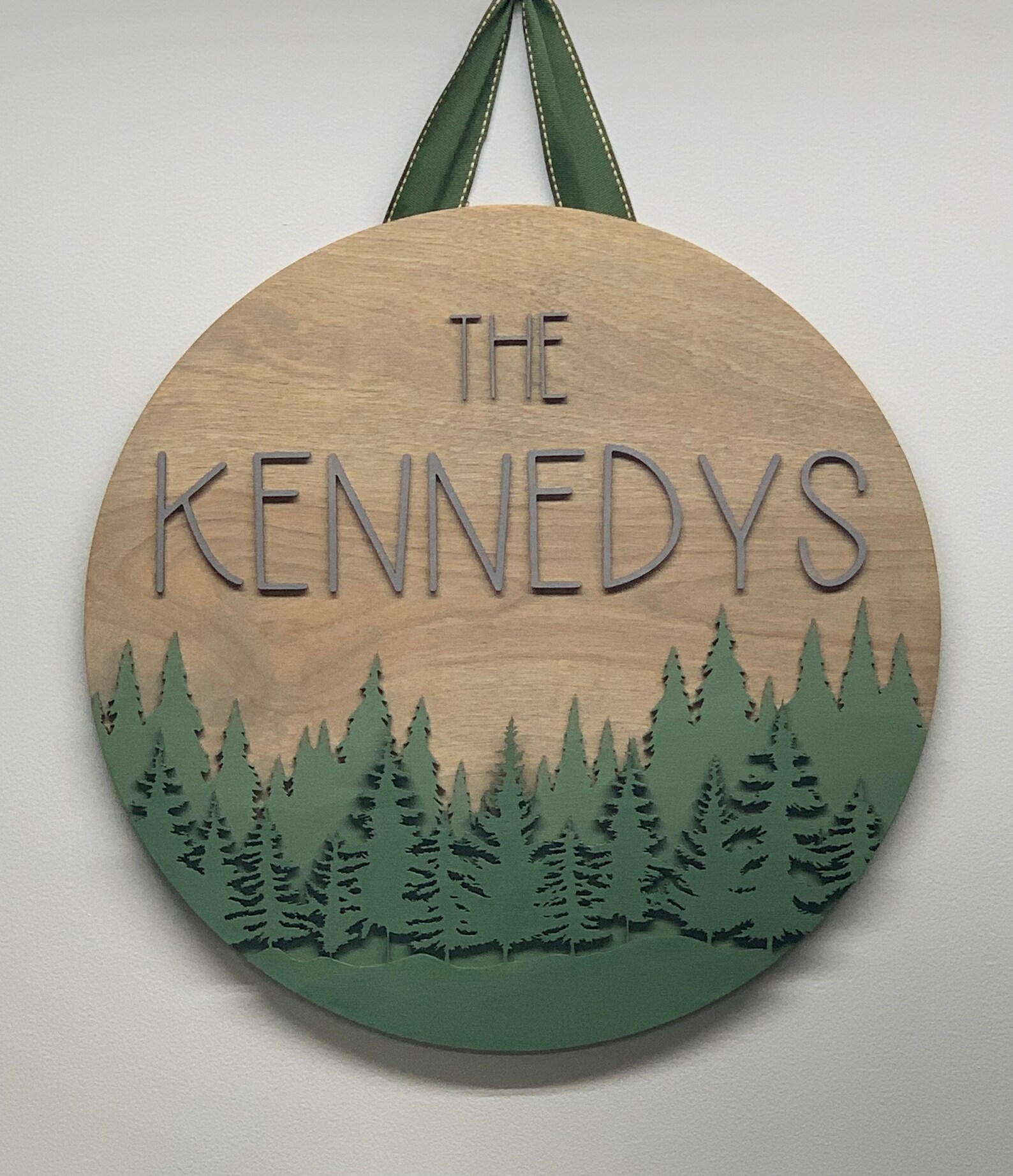 Personalized 3D Tree Door Hanger Rustic Trees Door Decor - Etsy
