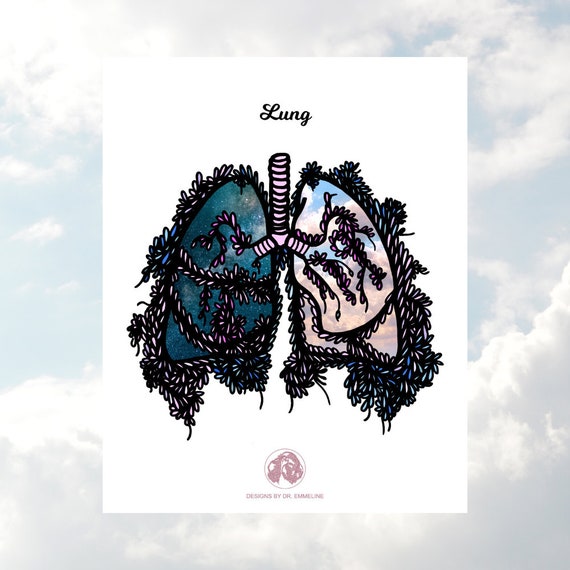 LUNG Anatomy Art Organ Art Human Organs Doctor Office | Etsy