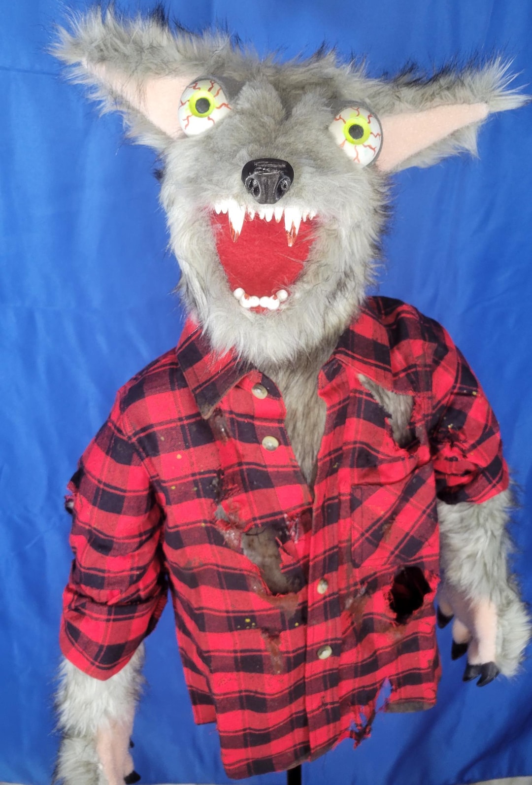 One-of-a-kind Horror Werewolf Puppet – 24” Handcrafted With Bloody ...
