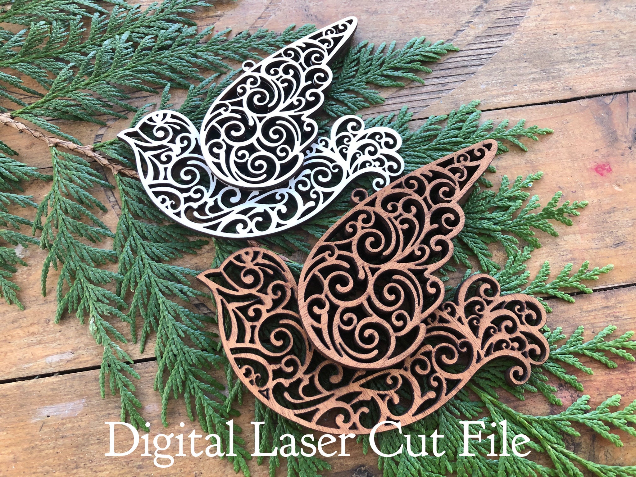 Dove SVG for Glowforge Laser Cut File Dove Laser Ornament Dove - Etsy