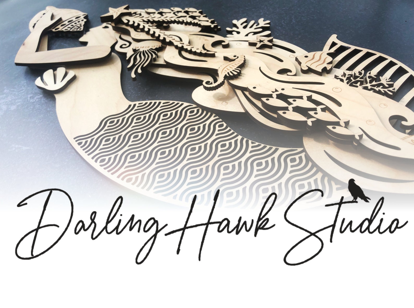 3D Mermaid Layered Glowforge Laser Cut File-digital Instant | Etsy