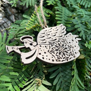 Snowflake Angel Digital Laser Cut Design Christmas Ornament SVG Angel ...