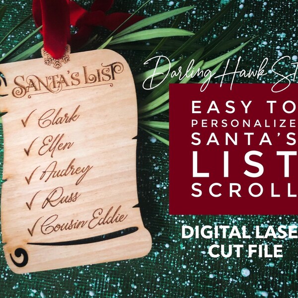 Santa Scroll - Etsy