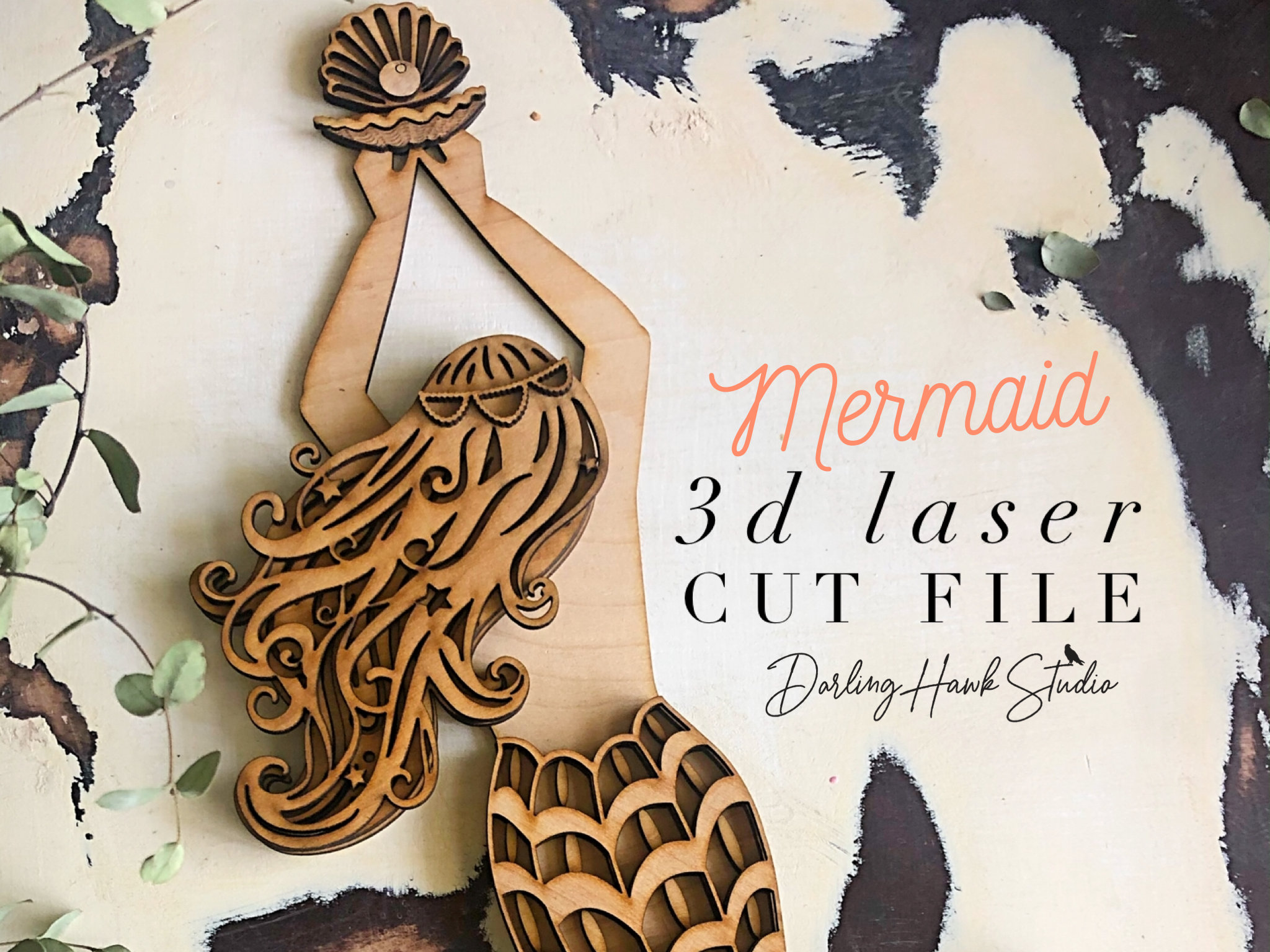 Mermaid 3D Layered Laser Cut File SVG Glowforge Cut File - Etsy Canada