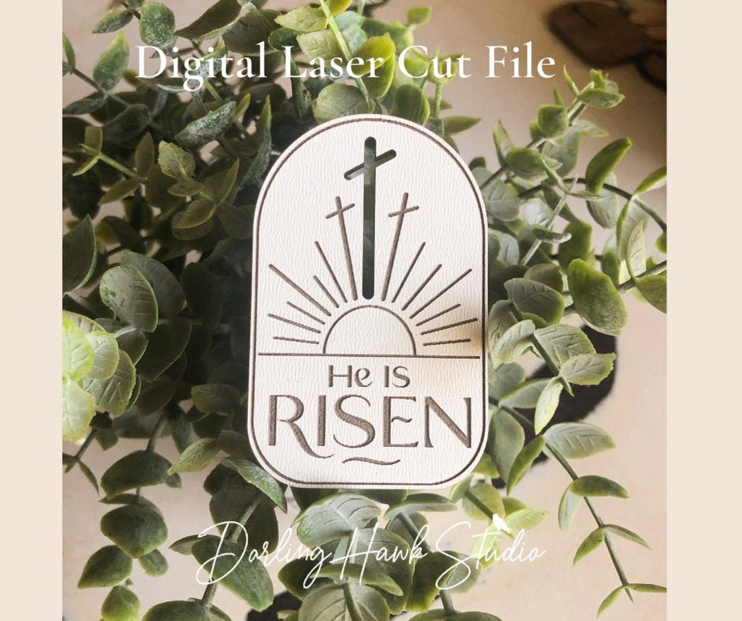He is Risen Easter Laser Cut File Religious SVG Pocket Prayer Bible ...