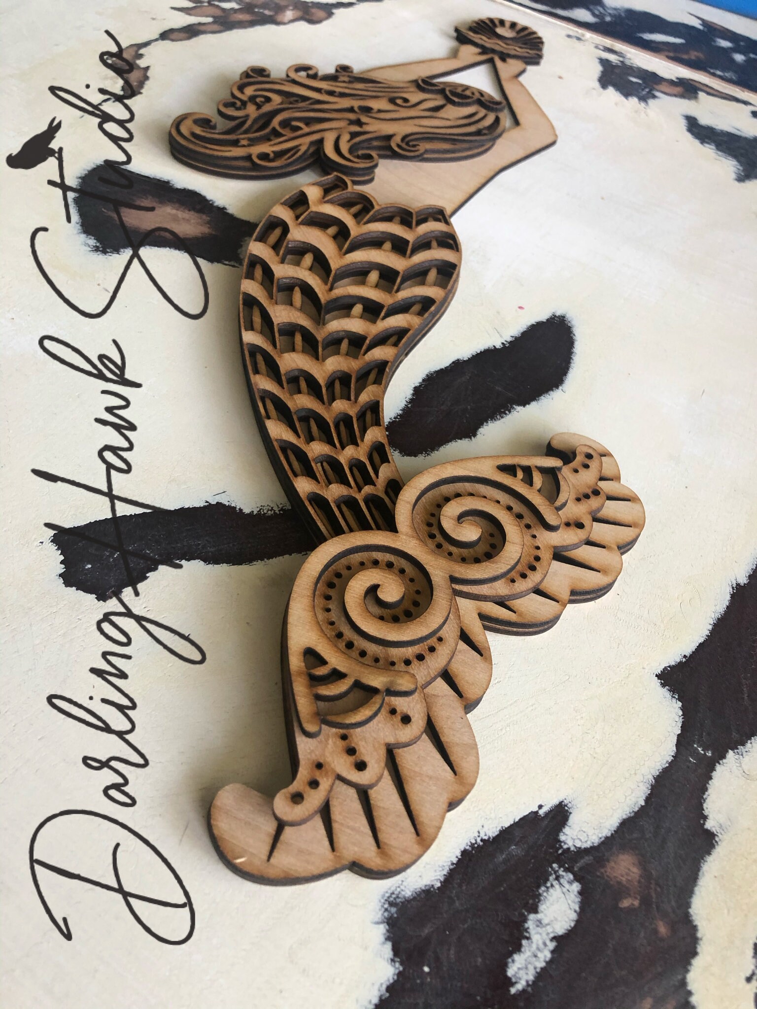 Mermaid 3D Layered Laser Cut File SVG Glowforge Cut File - Etsy Canada