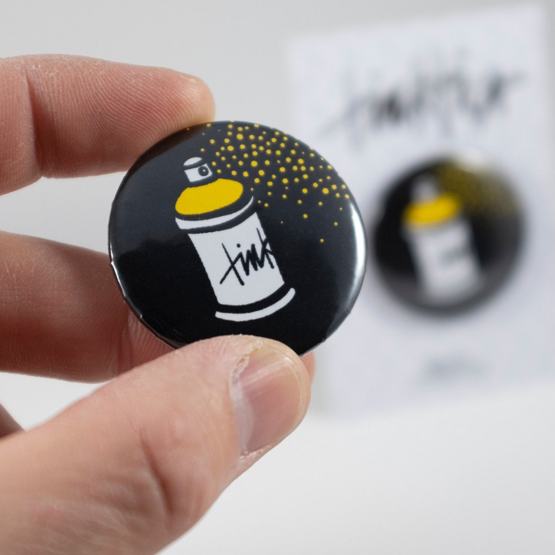 Graffiti Spray Badge 37mm Button Badge Pin Graffiti - Etsy