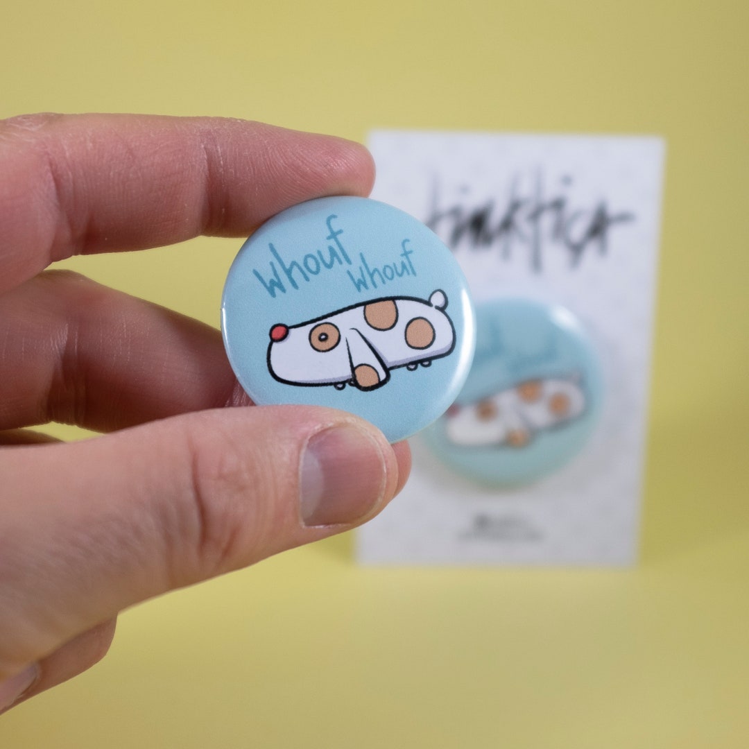 Cute Dog Badge 37mm Puppy Pin Badge - Etsy