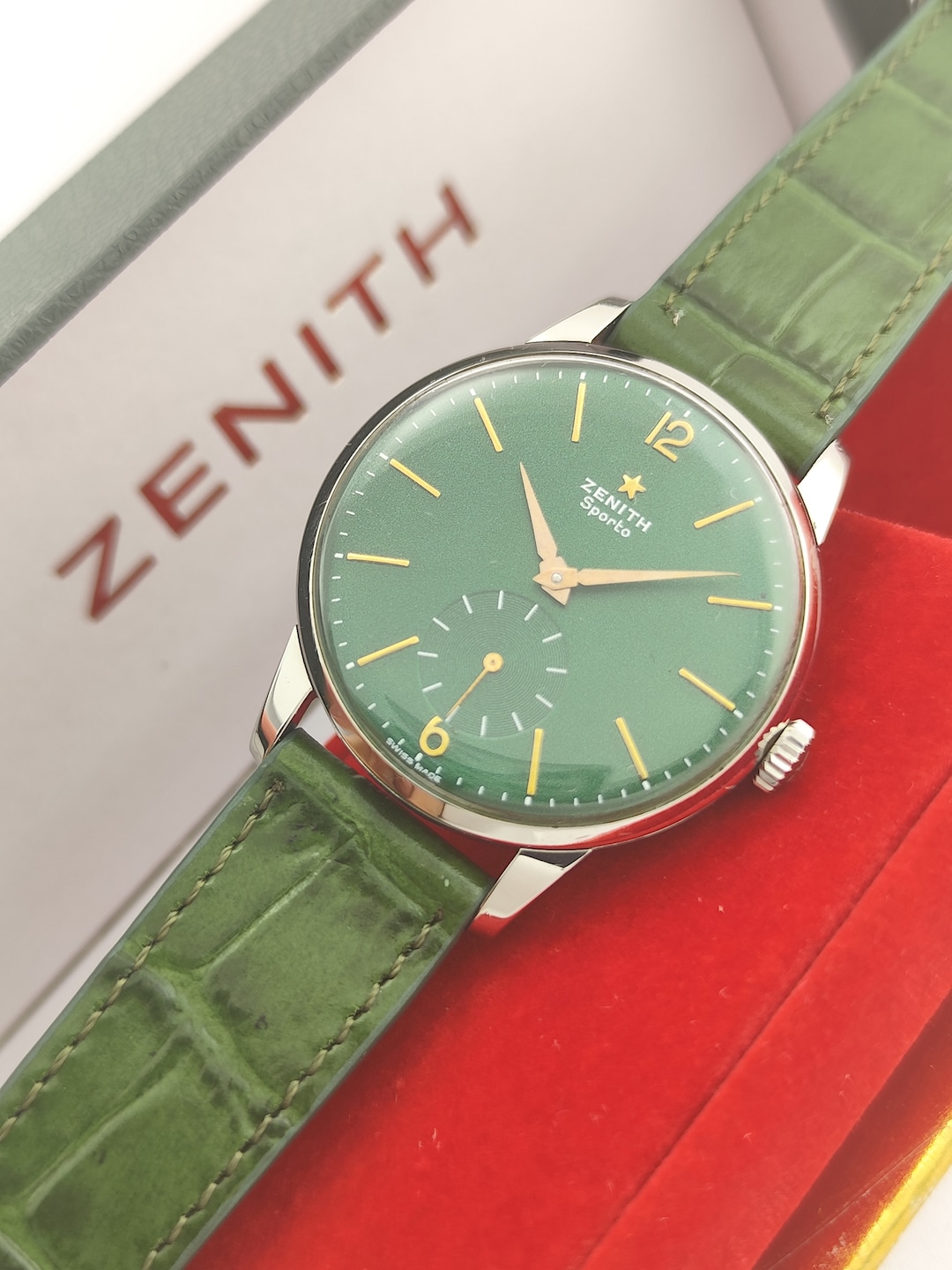 Zenith Sporto Jumbo Vintage Green Dial Men 1950-1959 - Etsy