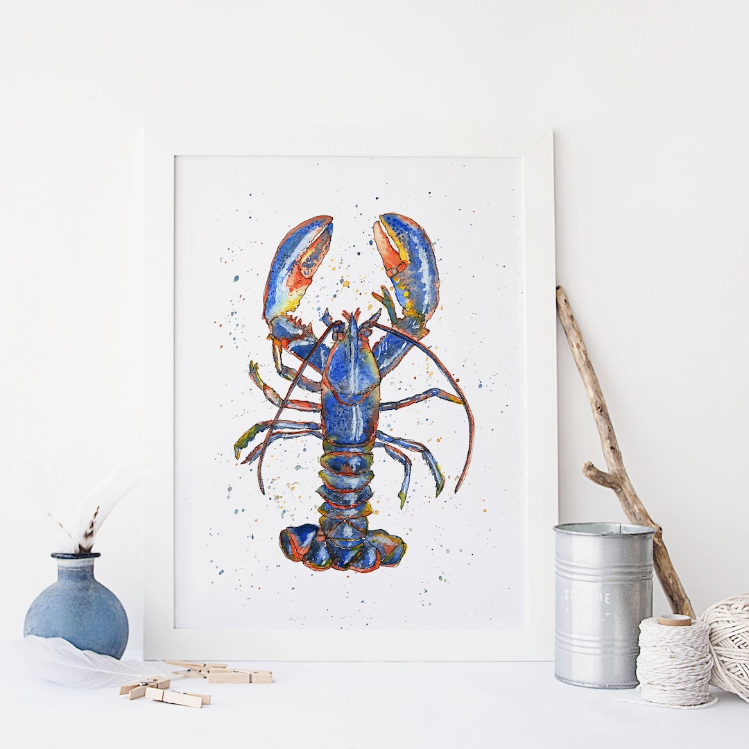 Lobster Watercolour Print | Lobster Painting | Fine Art Print ...
