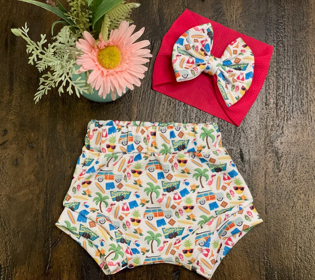 Summer Surf Bummies, Shorties, Diaper Cover, Blossoms: Choose Your ...
