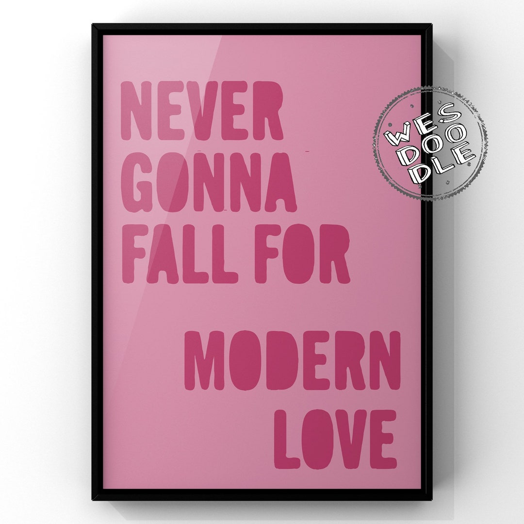 Modern Love Poster David Bowie Quote Print - Etsy UK