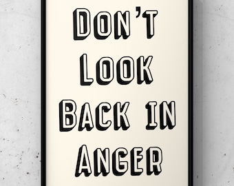 Look Back in Anger | Etsy
