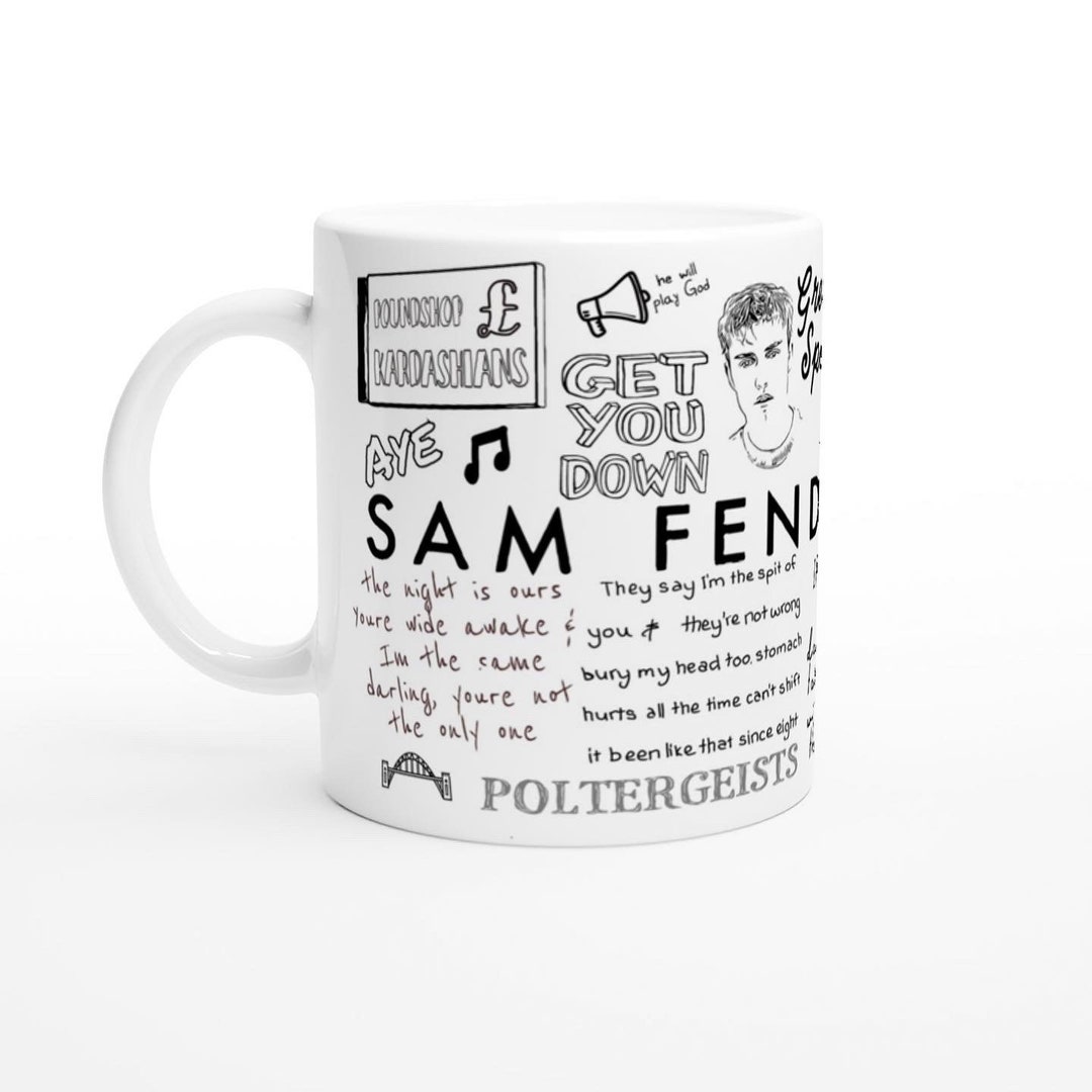 Sam Fender Mug. 11 Oz Ceramic. Lyrics and Doodles - Etsy UK