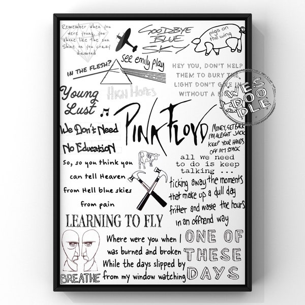 Pink Floyd Lyrics - Etsy