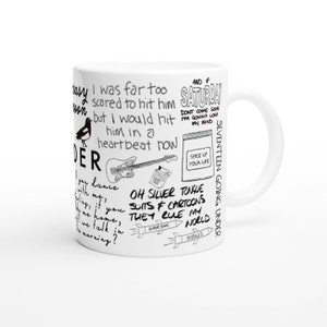 Sam Fender Mug. 11 Oz Ceramic. Lyrics and Doodles - Etsy UK