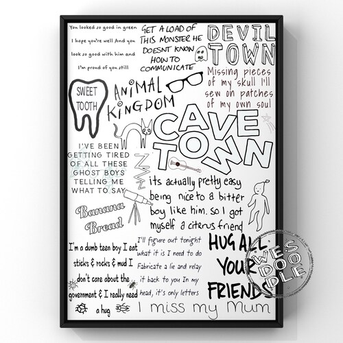 Cavetown Lyric Album Song Doodle Sketch Poster Print - Etsy UK