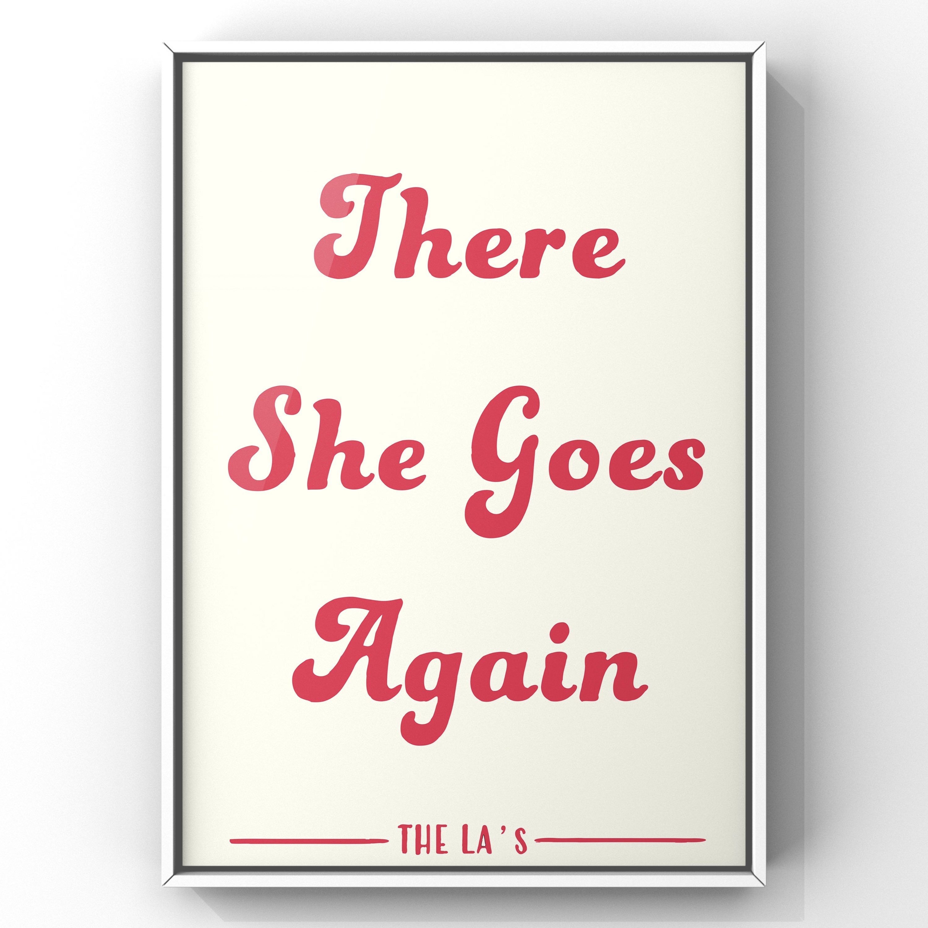 The La’s • There She Goes Again , Lyric Quote Print, A4 - Etsy UK
