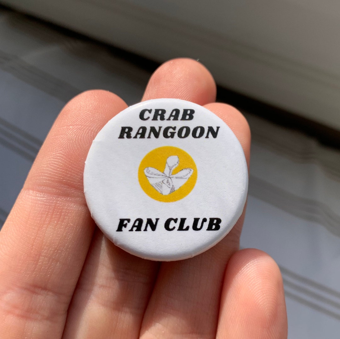 Crab Rangoon Fan Club Button - Etsy