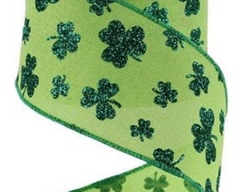Kelly Green Wired Ribbon - Etsy