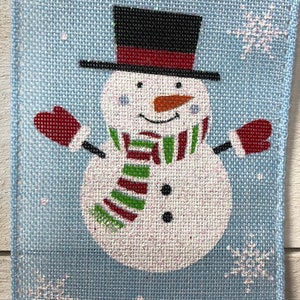 Light Blue Glitter Christmas Snowman Ribbon, 2.5" Snowman Ribbon, Blue ...