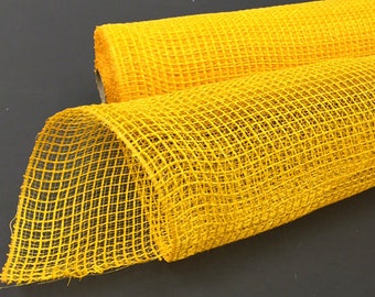 Sunflower Yellow Fabric Mesh, Yellow Natural Fabric Deco Mesh, Fabric ...