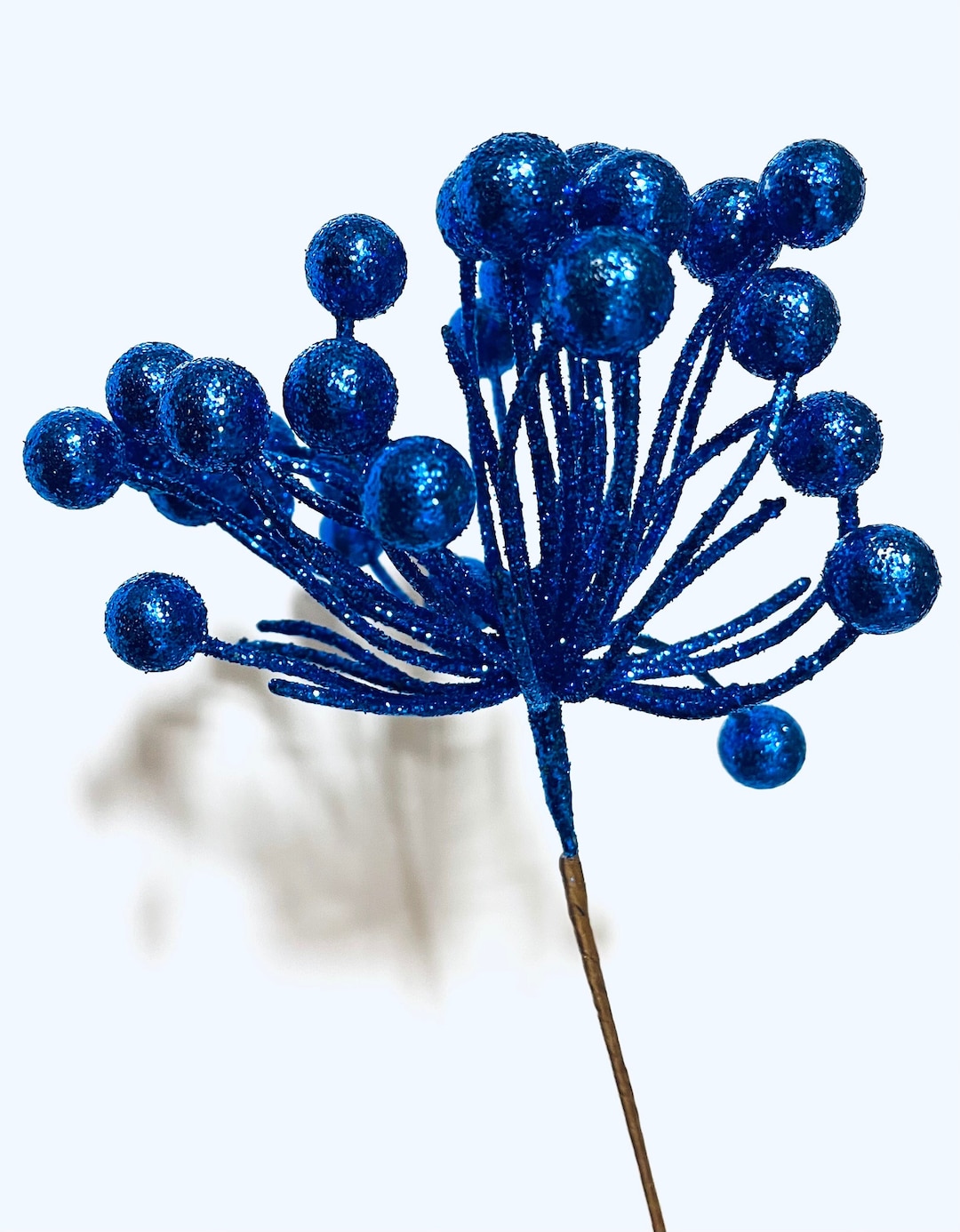 Royal Blue Berry Glitter Pick, Patriotic Wreath Decor, Wreath ...