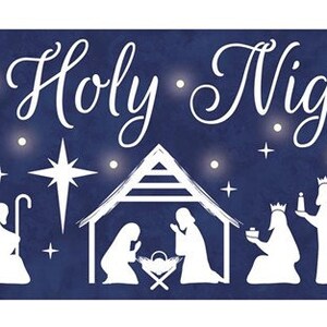 Blue White Holy Night Nativity Scene Light up Sign, Blue White ...