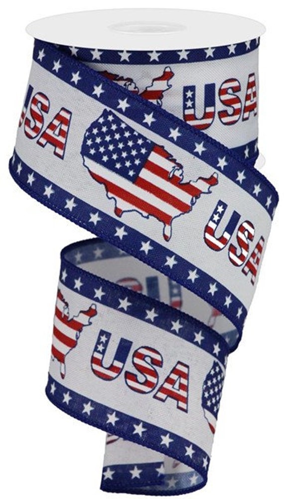 American Flag Ribbon Graphic