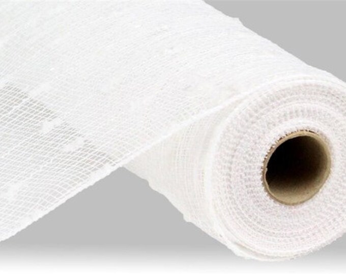 White Snowball Mesh, 10 Inch Snowball Mesh, White 10 Inch Snow Mesh ...