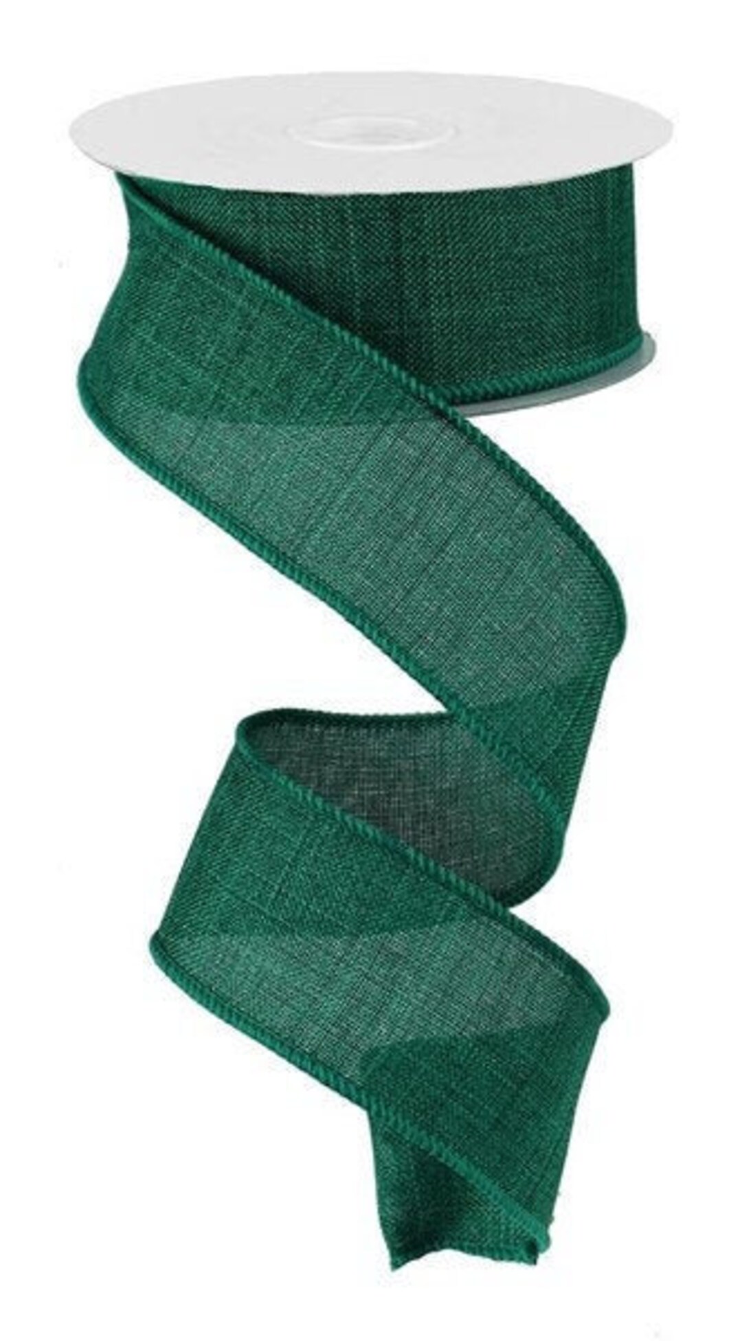 Emerald Green Burlap Wired Ribbon, 1.5 Green Wired Ribbon, Ribbon by ...