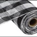 Black White Cotton Faux Jute Check Mesh, Buffalo Check Mesh, White ...